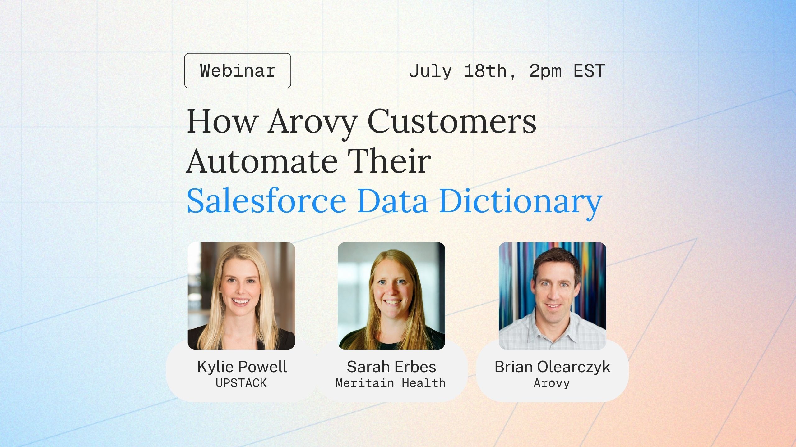 Webinar | How Arovy Customers Automate their Salesforce Data Dictionary - Webinars - Arovy
